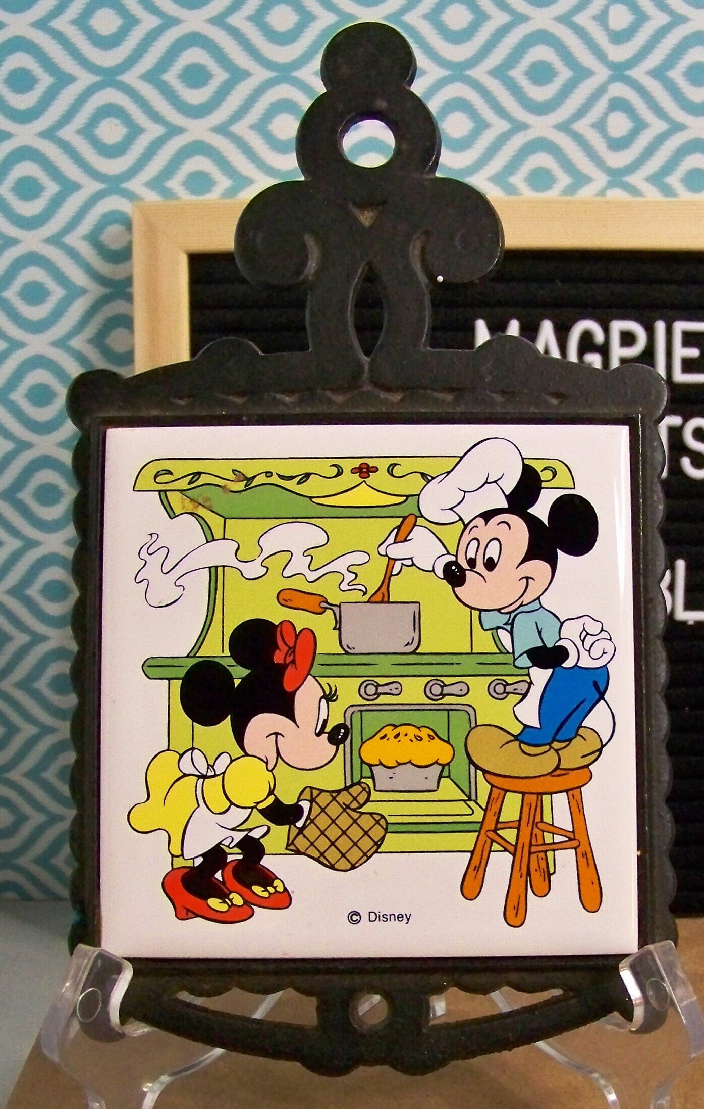 Vintage Mickey and Minnie Disney Japan Trivet Wall Hanging - Etsy