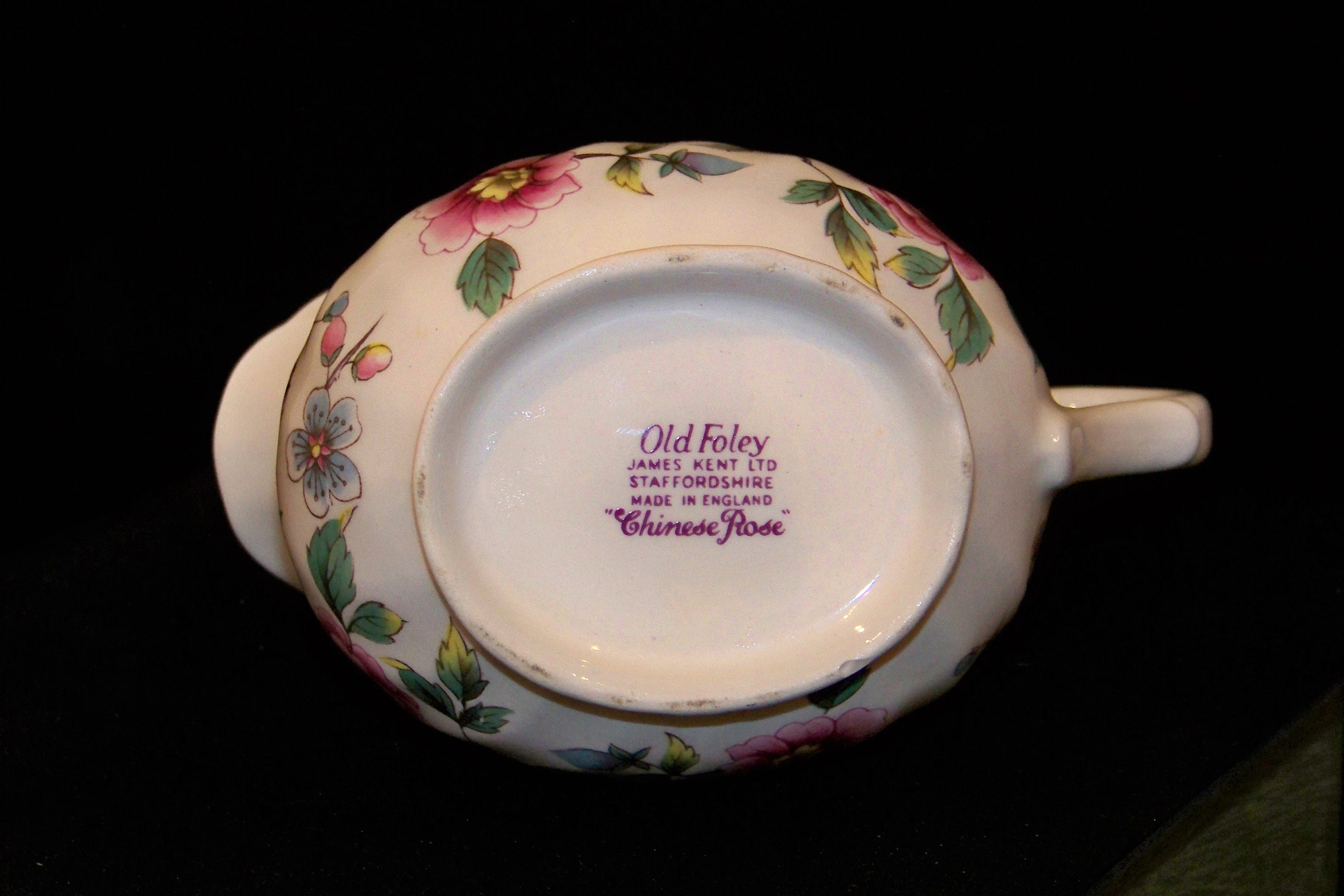 James Kent Ltd Old Foley English Pottery Chinese Rose Pattern Creamer ...