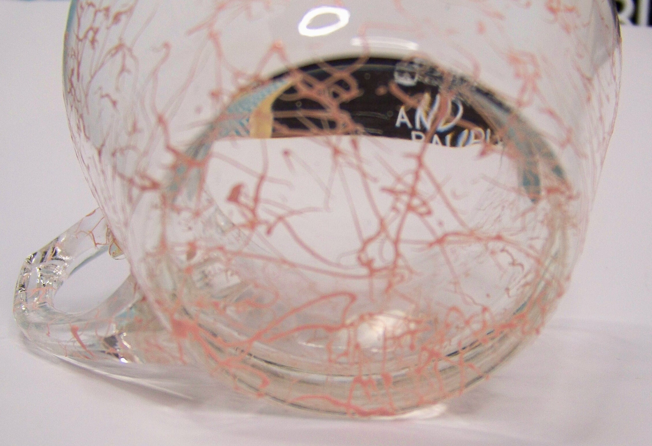 Set of 6 Pink Splatter Paint Tea/coffee Cups Possibly Hazel - Etsy