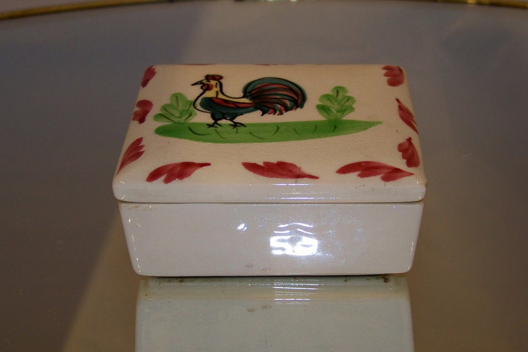 Blue Ridge Rooster Cigarette Box Gamecock Pattern Vintage - Etsy