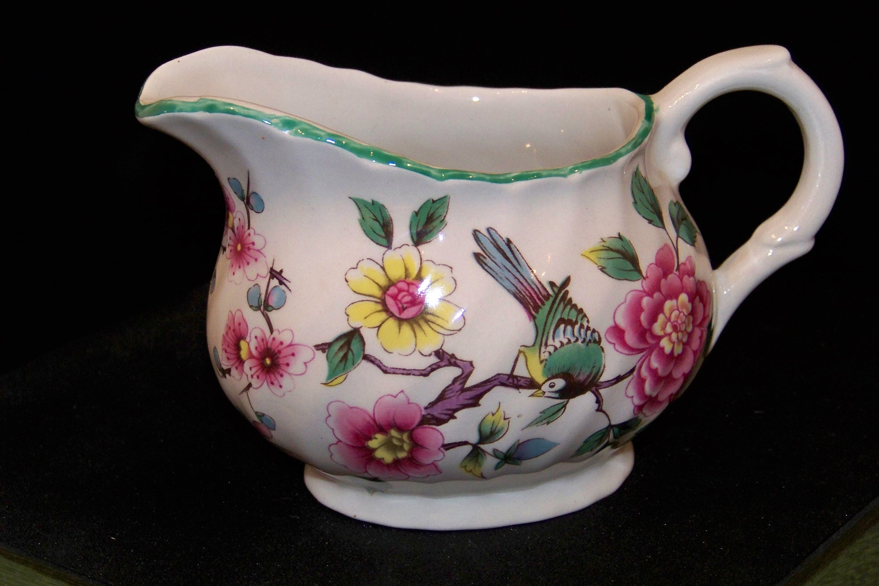 James Kent Ltd Old Foley English Pottery Chinese Rose Pattern Creamer ...
