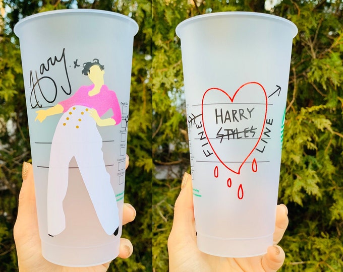 Harry Styles Signature & Fine Line Cup With Optional Name - Etsy
