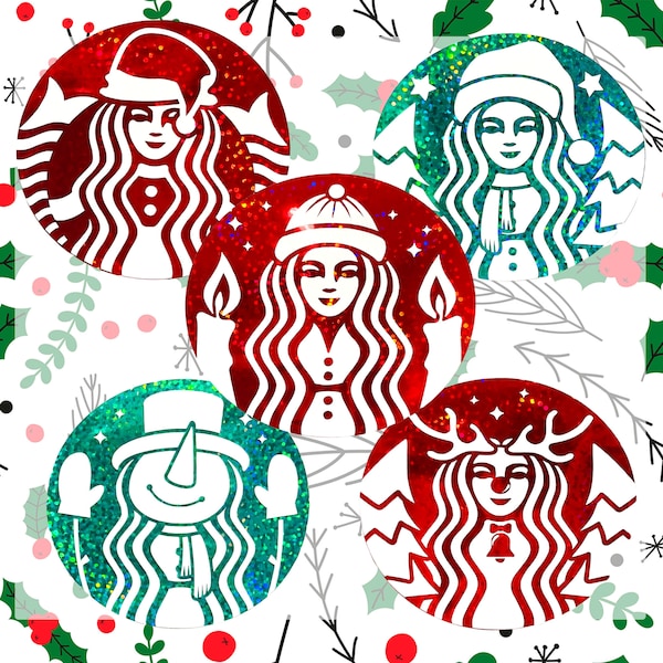 Starbucks Christmas Sticker - Etsy