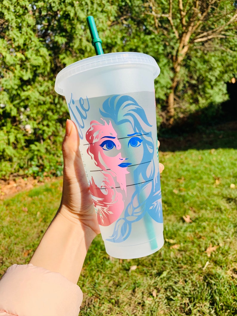 Disney Frozen Elsa Starbucks color changing cup/ Starbucks | Etsy