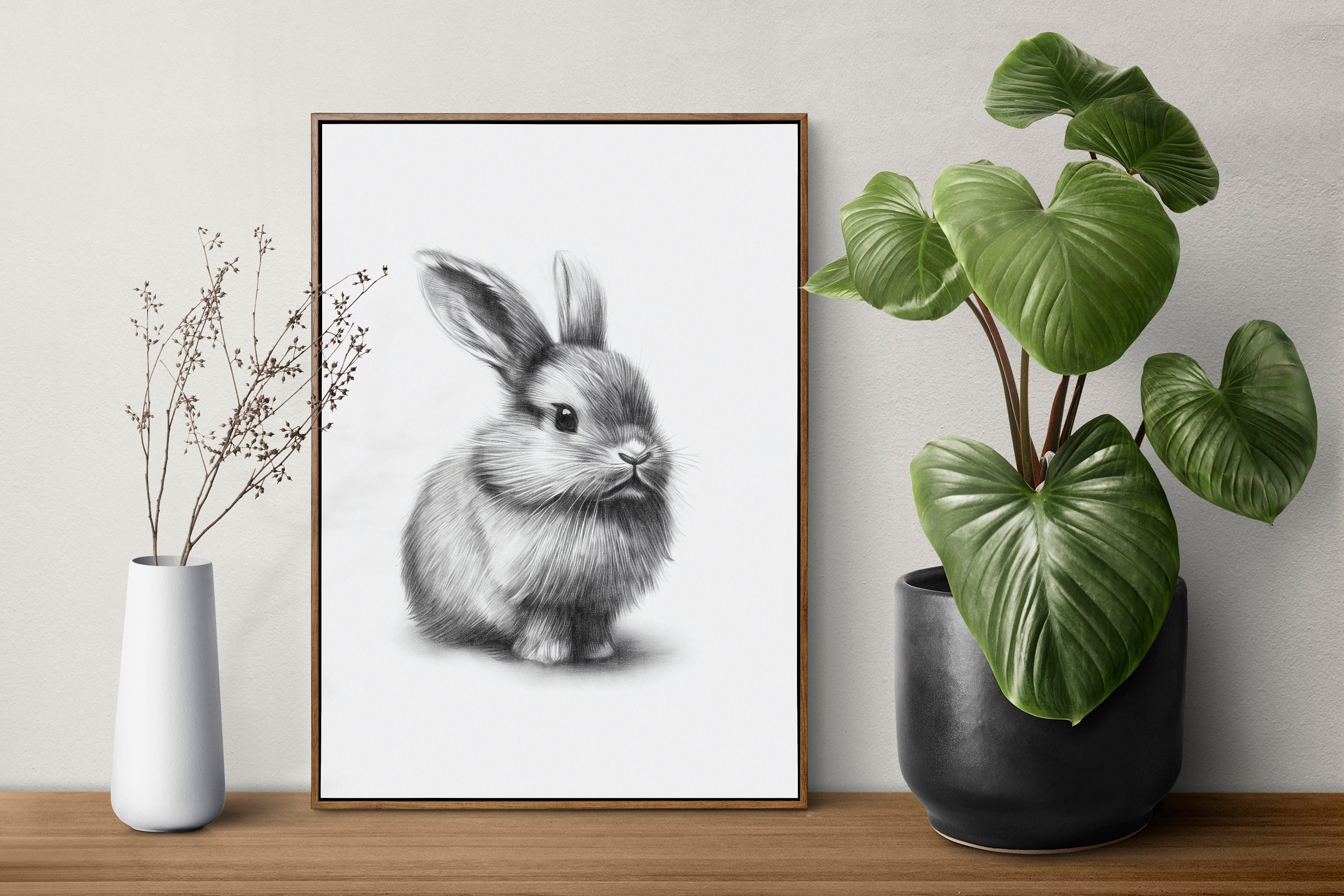 Bunny Rabbit Print-bunny Rabbit Poster-nursery Prints-rabbit - Etsy