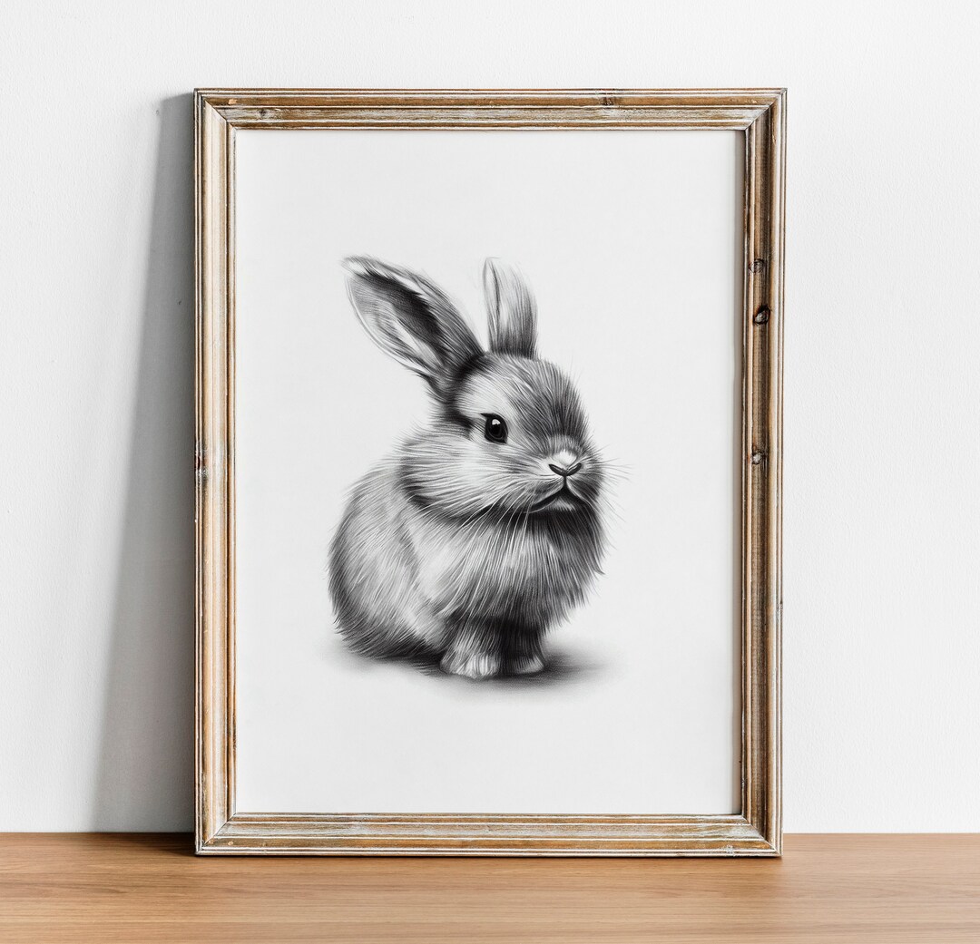 Bunny Rabbit Print-bunny Rabbit Poster-nursery Prints-rabbit Gift ...