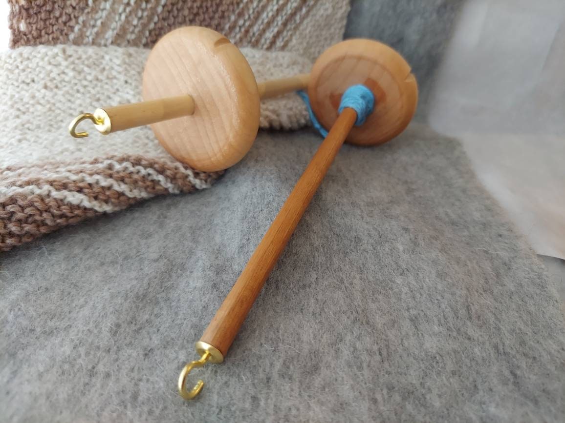 Beginner Drop Spindle With Starter Cord and Fiber Sampler Pack - Etsy