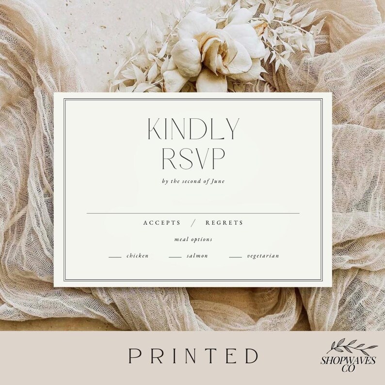 Wedding Rsvp Card Minimalist Wedding Online Reply Card Modern Wedding ...