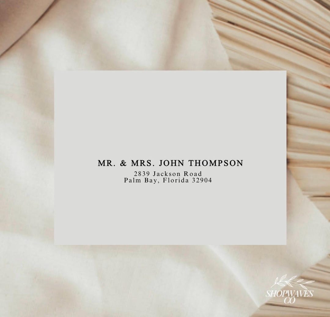 Printed Wedding Envelopes: Custom A1 RSVP Envelopes - Etsy