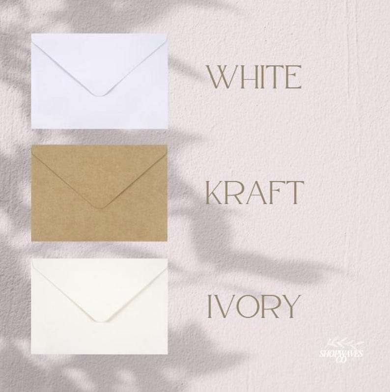 Printed Wedding Envelopes: Custom A1 RSVP Envelopes - Etsy