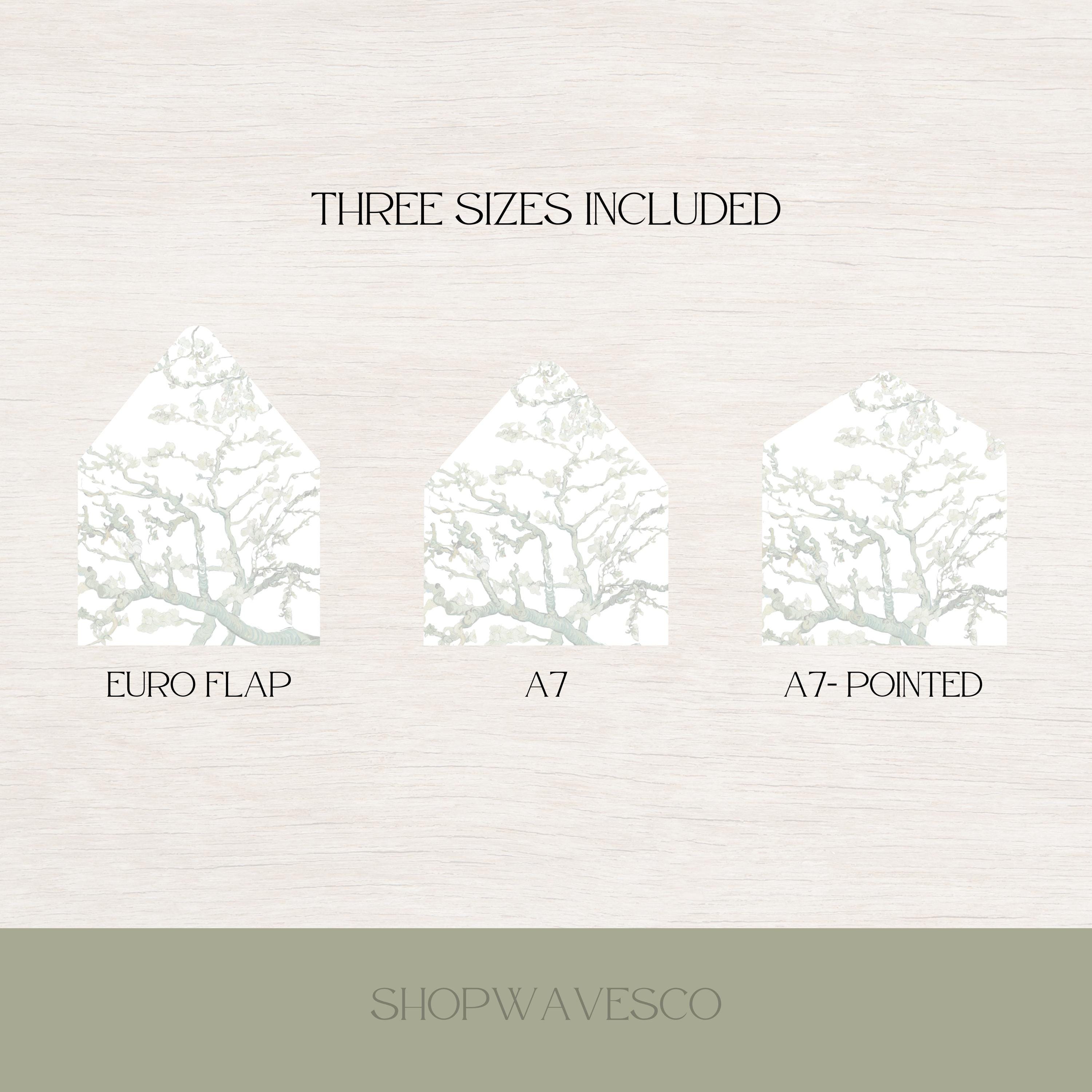Floral Toile Envelope Liner Sage Green Botanical Print for Wedding ...