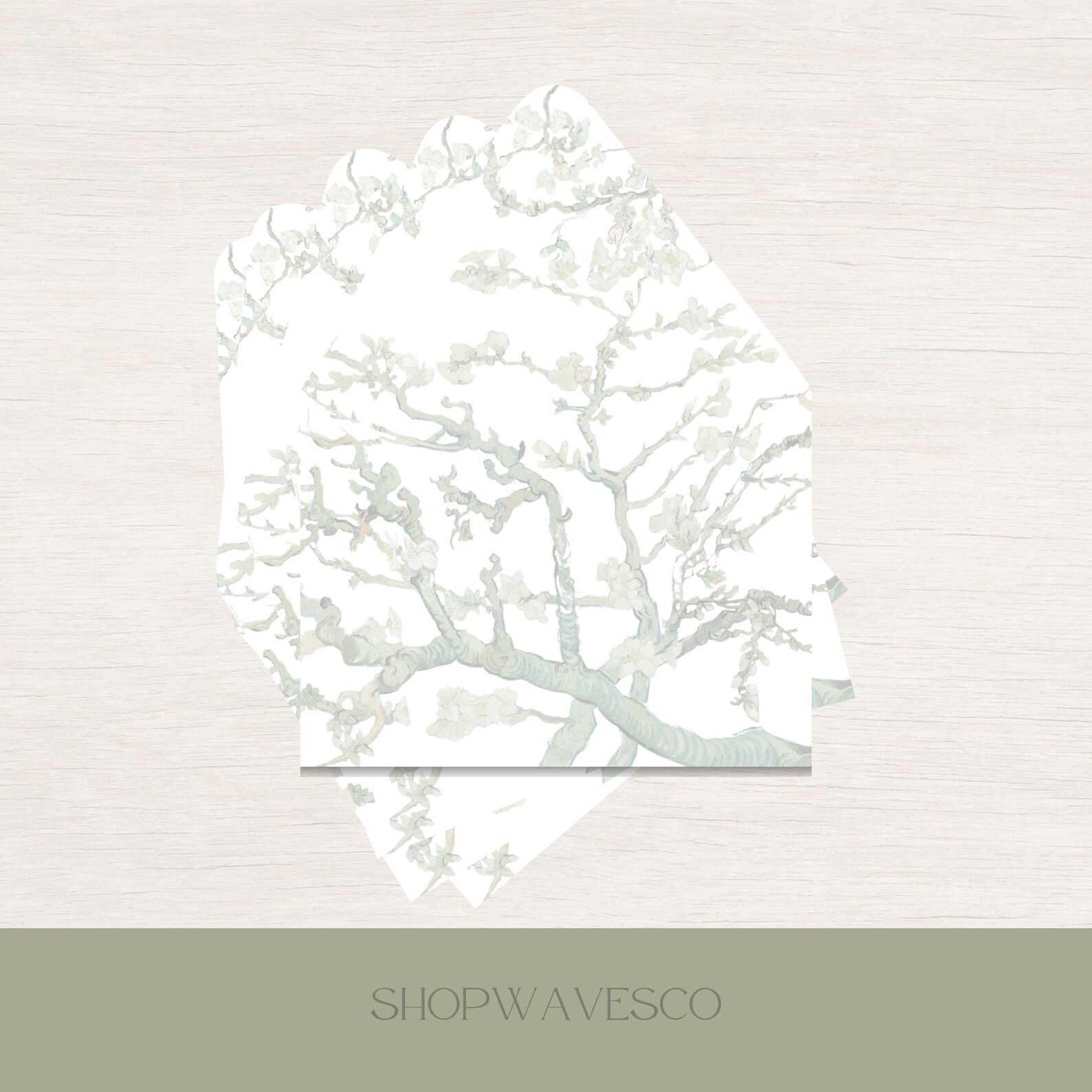 Floral Toile Envelope Liner Sage Green Botanical Print for Wedding ...