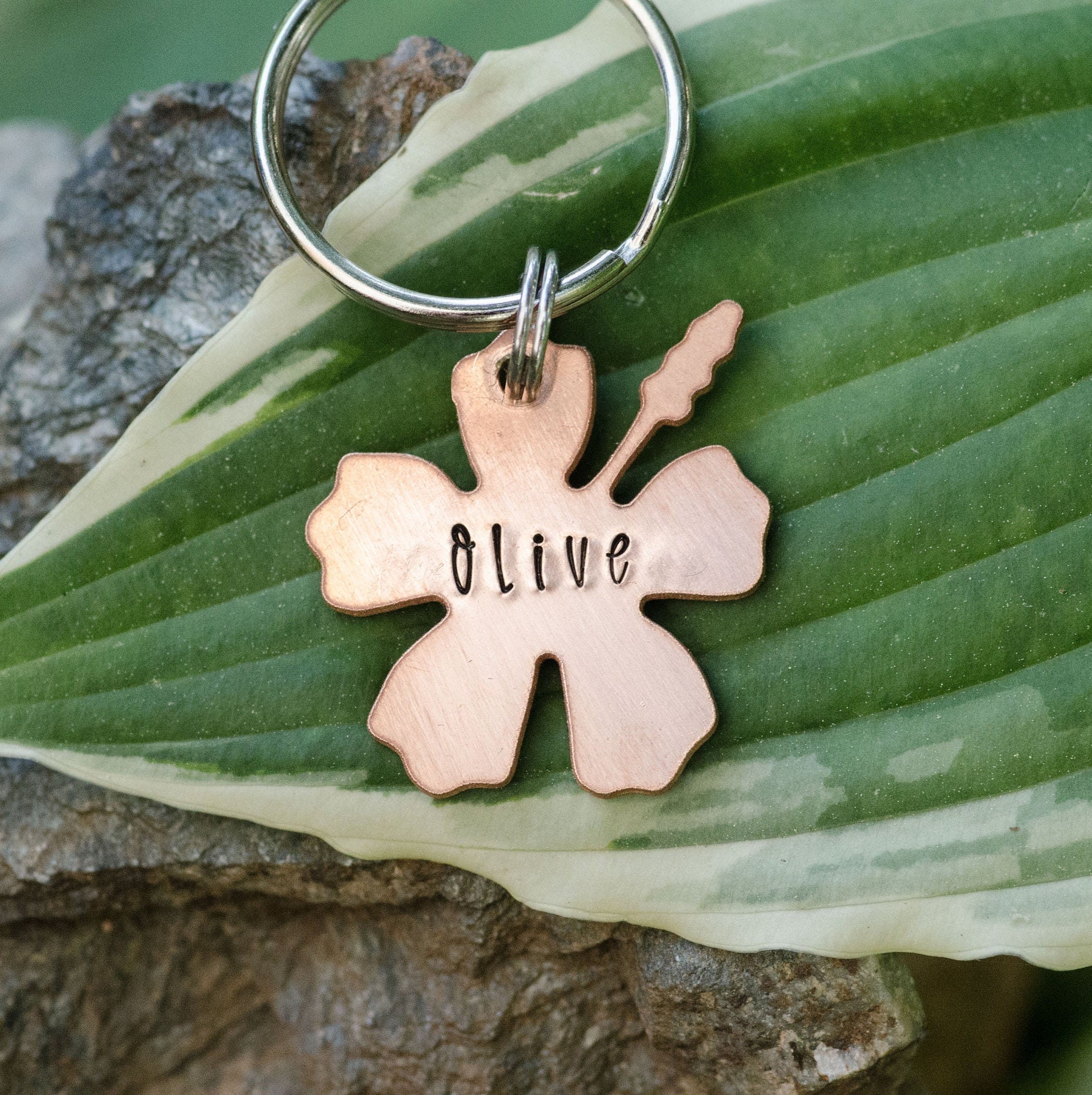 Hibiscus / Tropical Hibiscus Flower, Custom Dog Tag, Personalized Metal ...