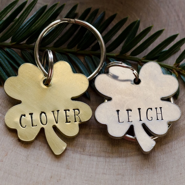 Clover Dog Tag - Etsy