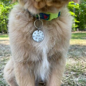 Ball is Lyfe / Custom Hand Stamped Dog Tag, Personalized Metal Pet ID ...