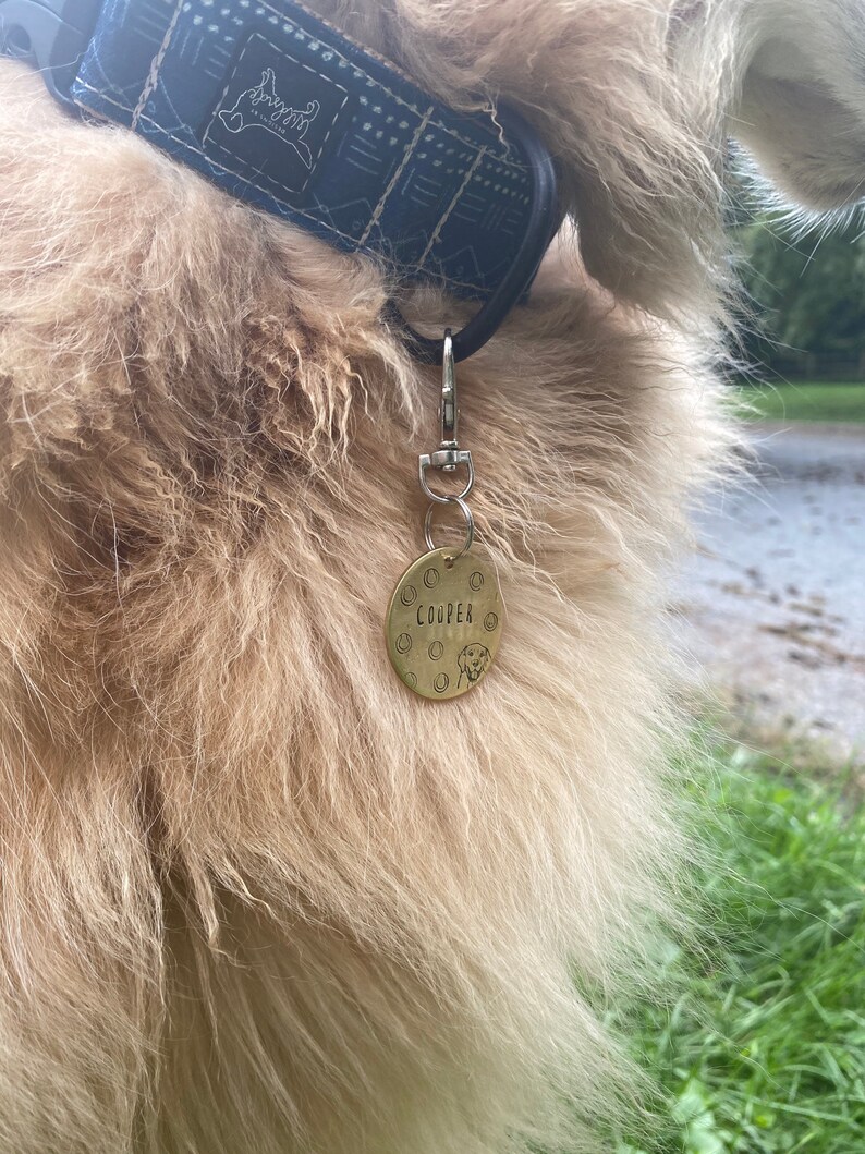 Ball is Lyfe / Custom Hand Stamped Dog Tag, Personalized Metal Pet ID ...