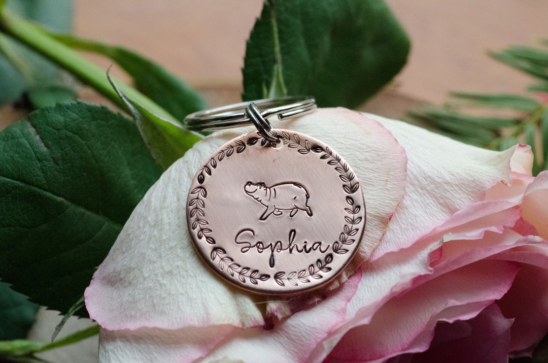 Piggy's & Hippo's / Pet ID Tag / Metal Dog Name Tag / Keychain - Etsy