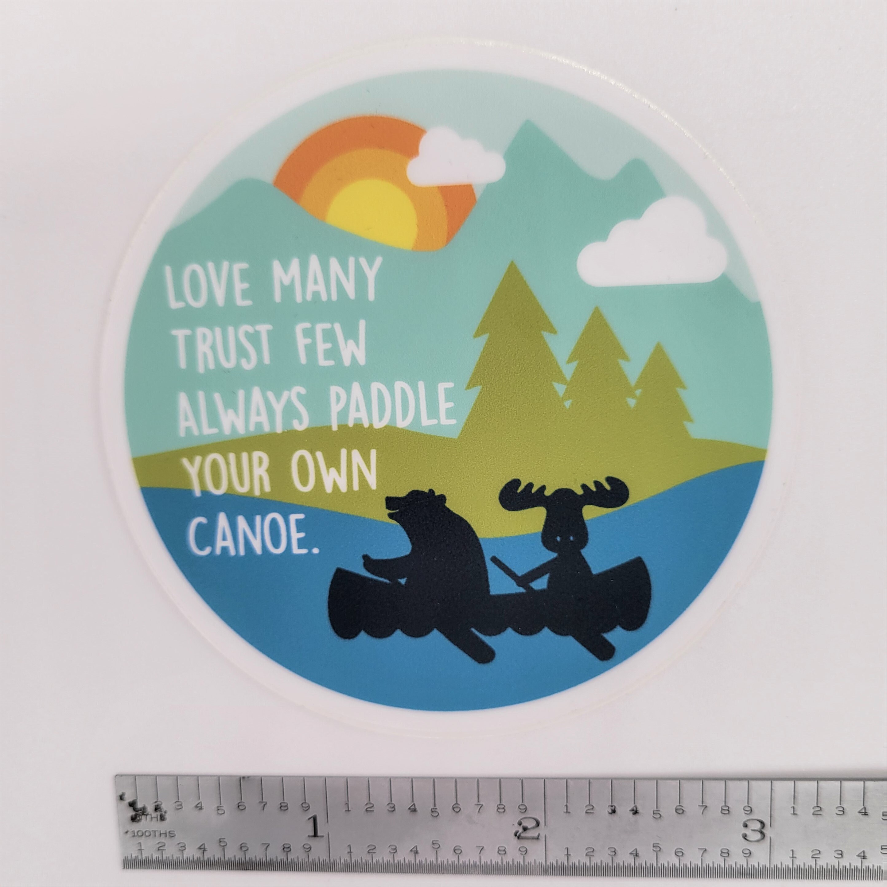 Canoe Outdoors Sticker Camping Vinyl Go Outside Mountains Travel Decal ...