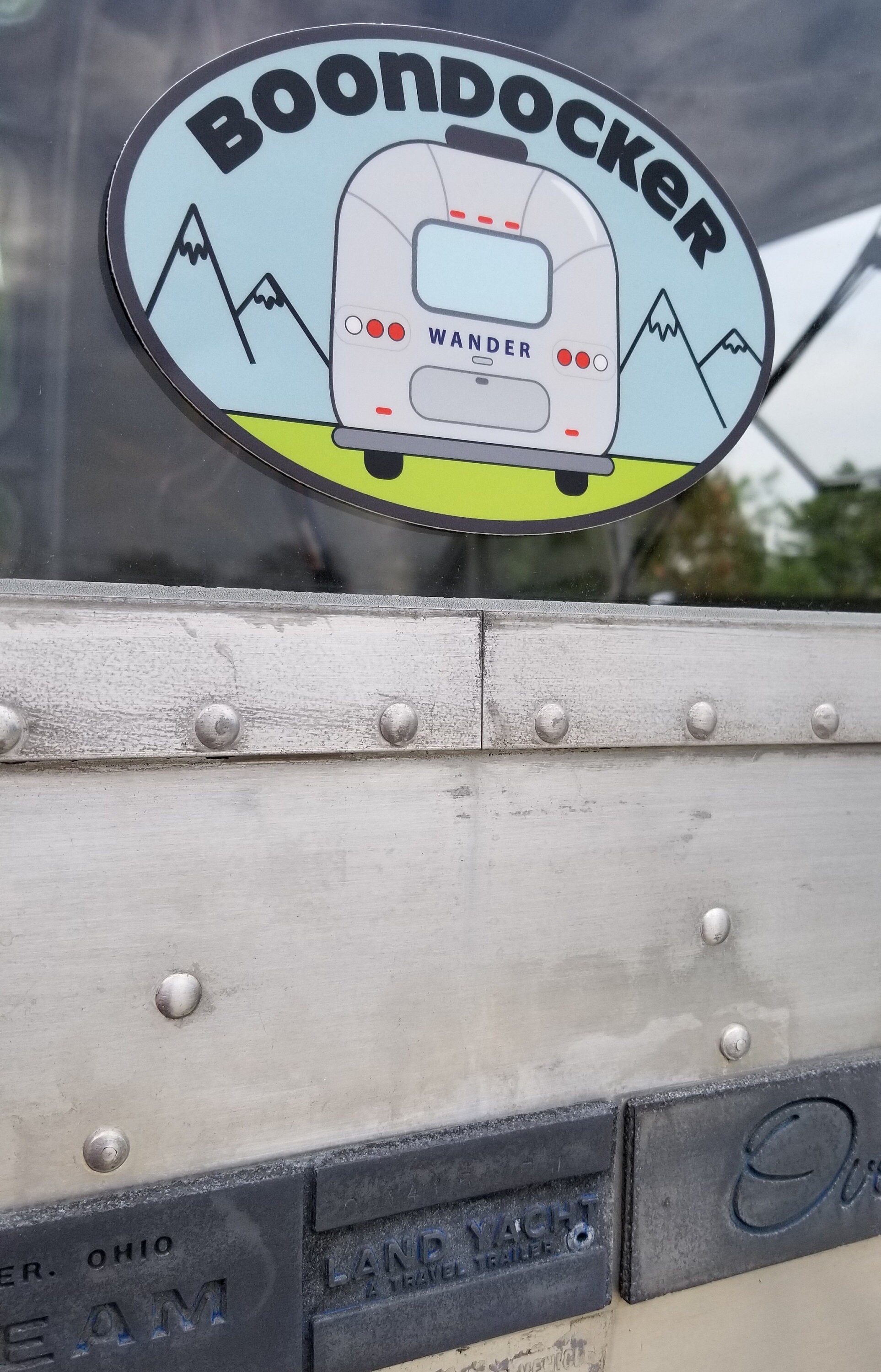 Airstream Bumper Sticker Boondock Camping Vinyl Car Decal Computer Yeti ...