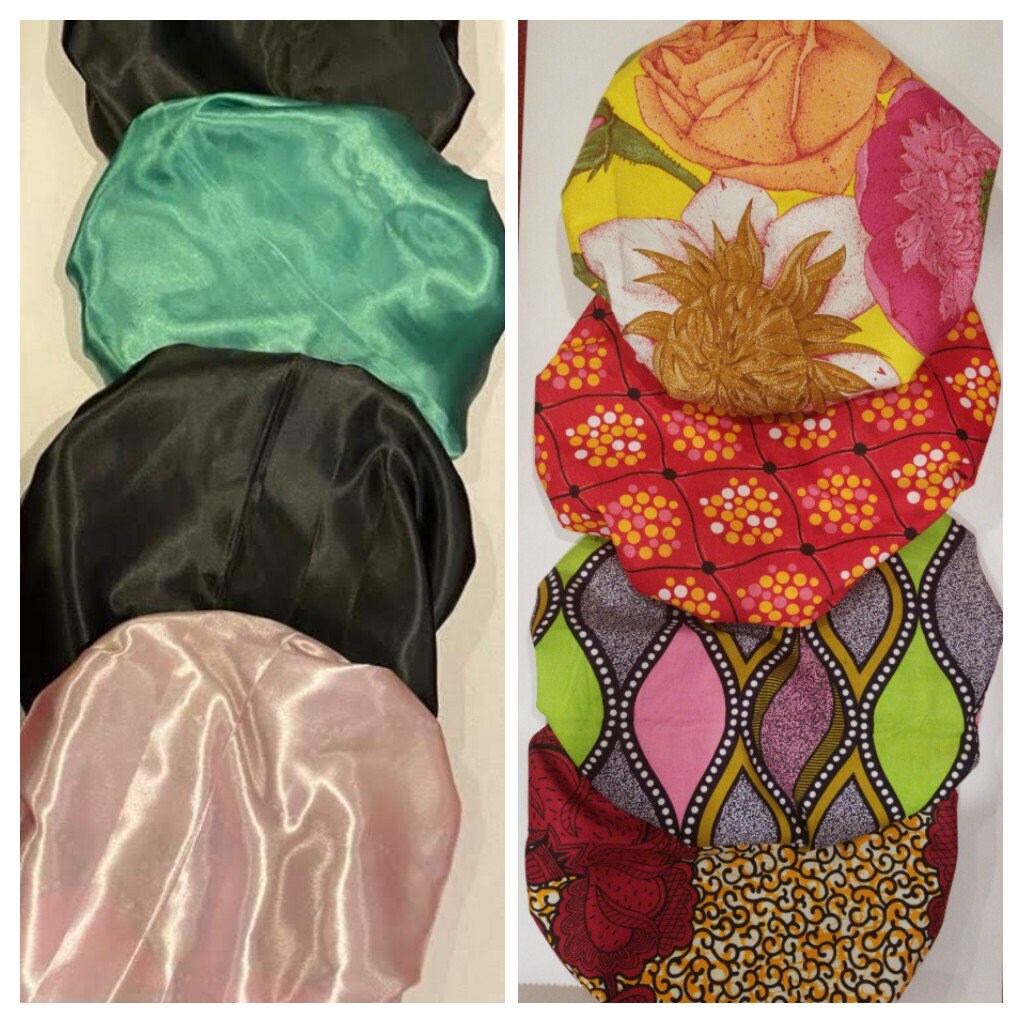 Grandes gorros reversibles africanos de Ankara Disponibles con máscaras ...