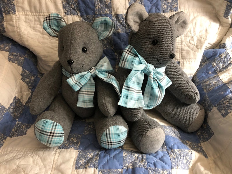 Memory Bear 15 Inches Tall Made From Your Loved One's - Etsy