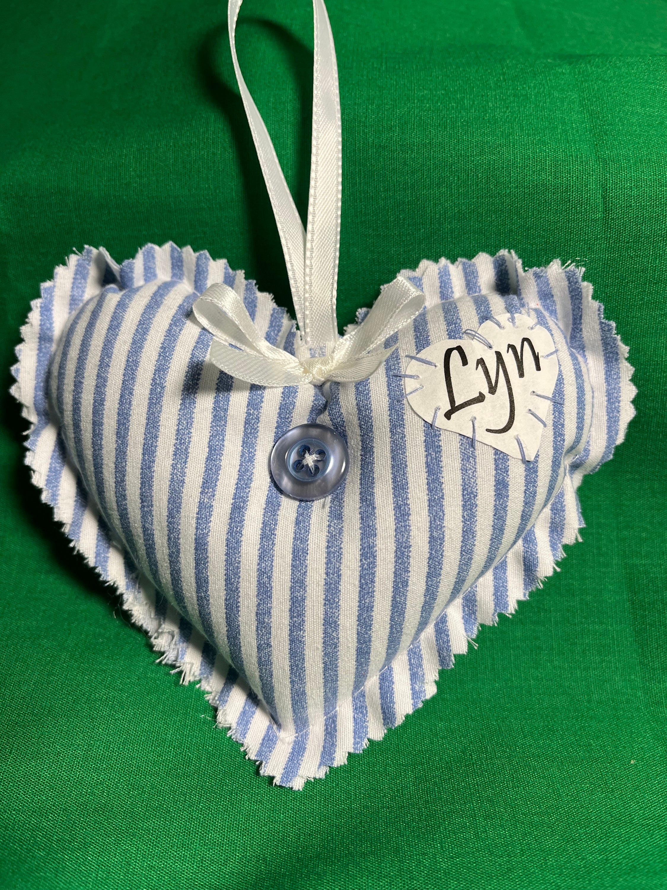 Heart Shaped Fabric Keepsake Ornament - Etsy