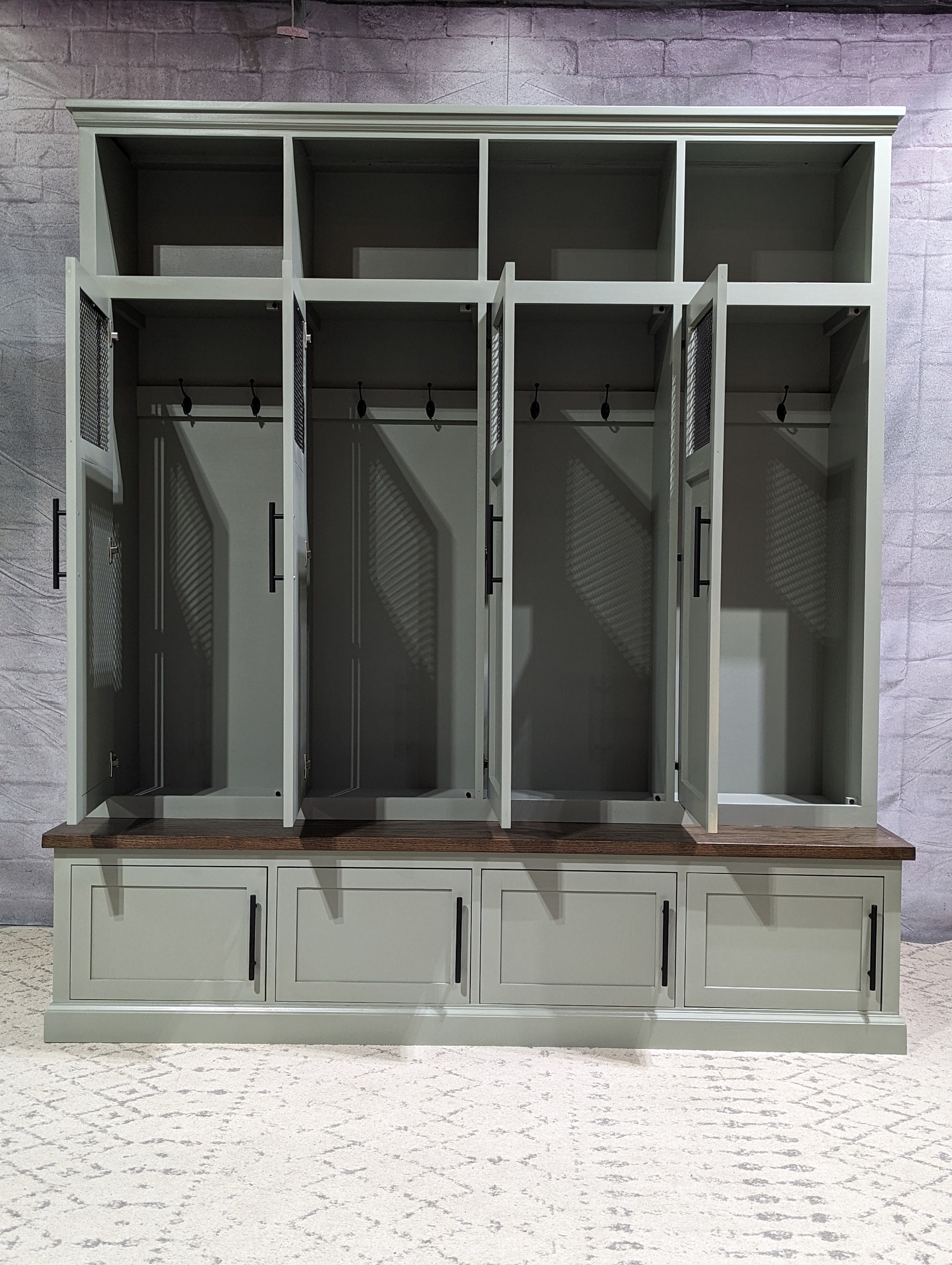 Mudroom Locker Hall Tree Storage Bench Entryway Cabinet Hallway ...