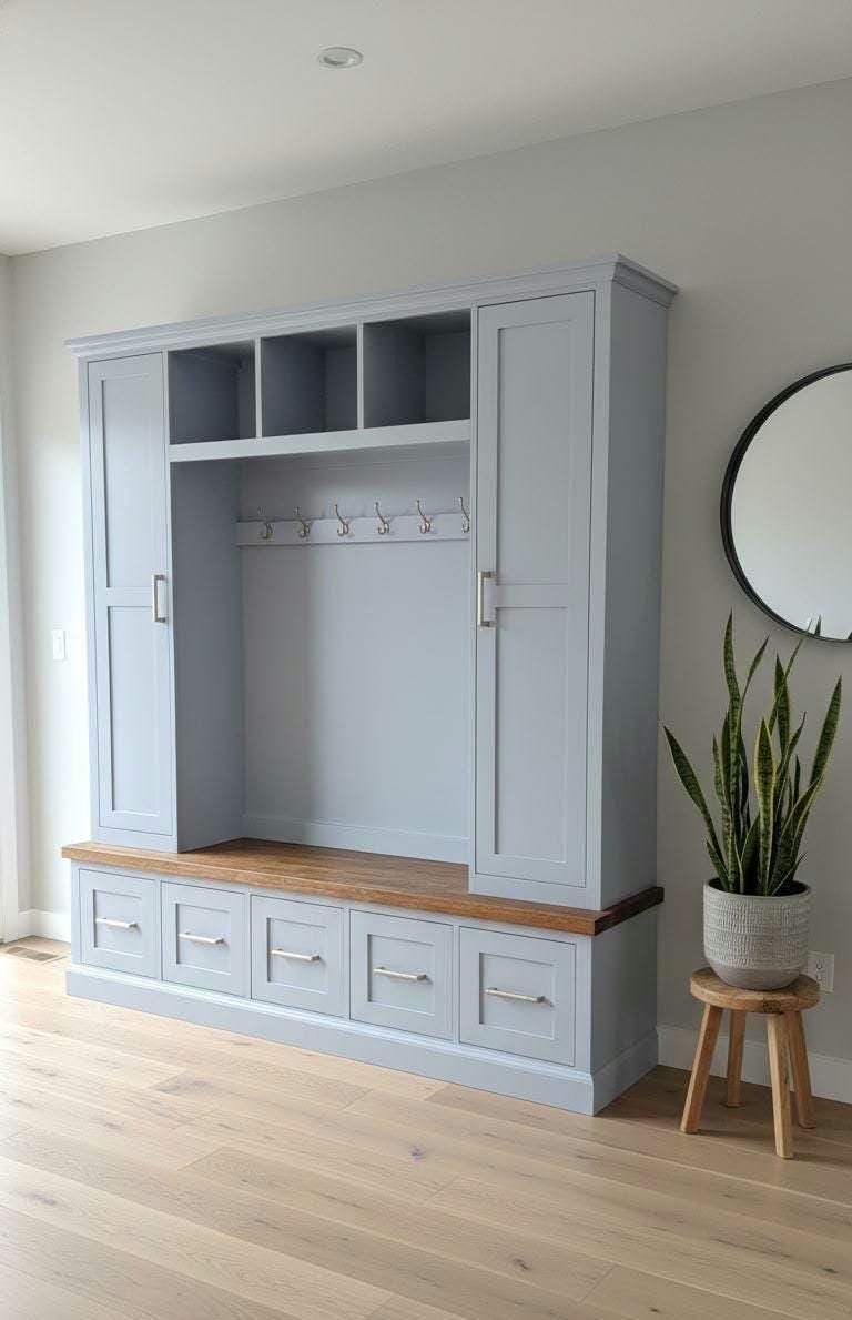 Mudroom Locker | Hall Tree | Storage Bench | Entryway Cabinet | Hallway ...