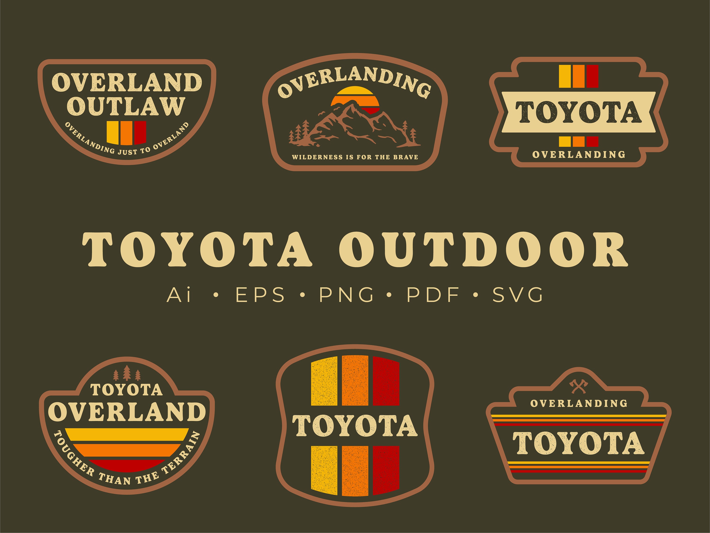 TOYOTA Outdoor Vector Template Adobe Illustrator, Eps, Png Pdf, Svg - Etsy