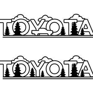 TOYOTA TEMPLATES - Adventure Graphic - Etsy