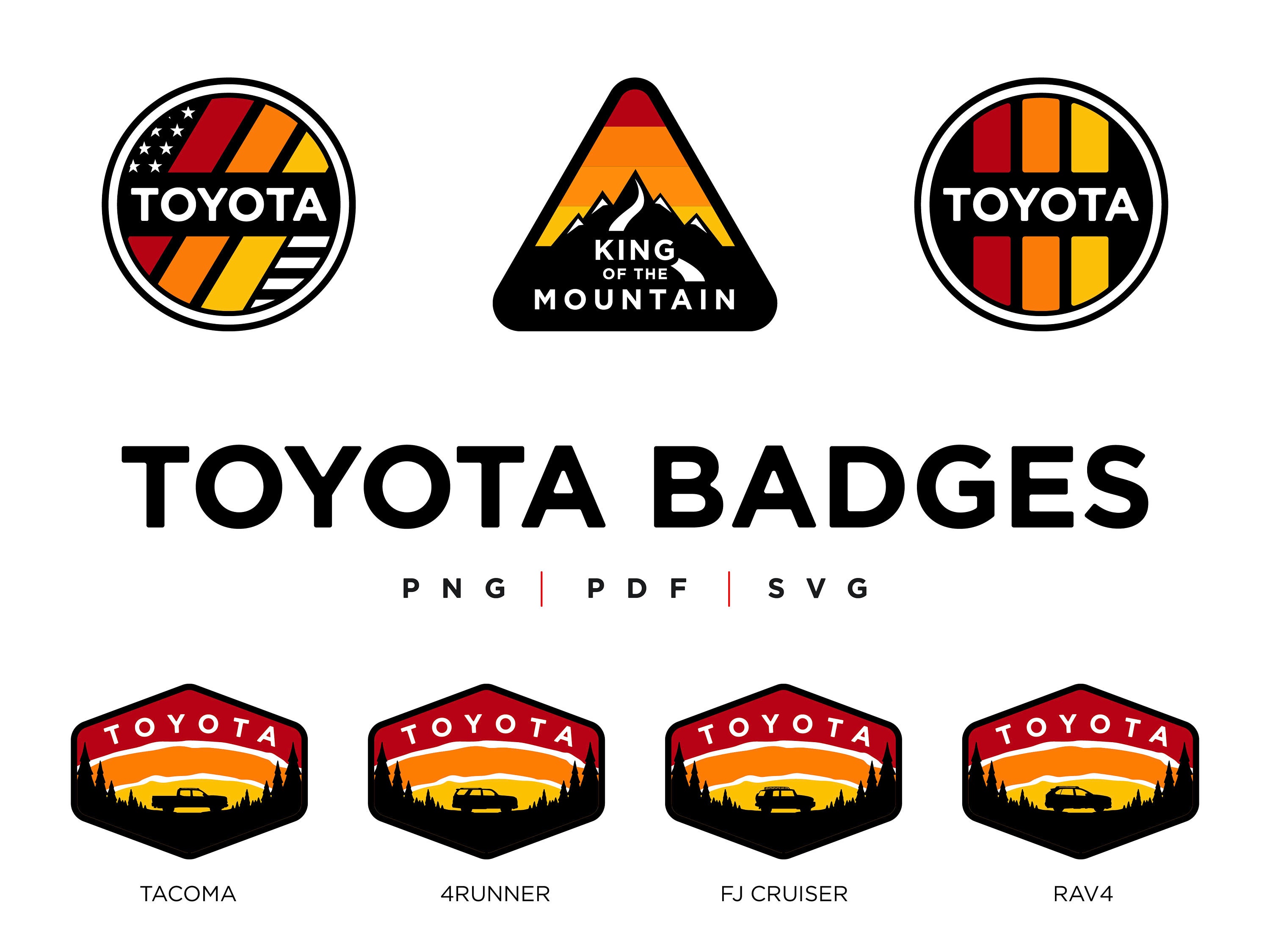 TOYOTA TEMPLATES Outdoor Pdf Svg Png - Etsy