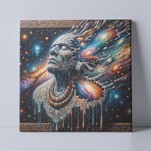 Interstellar Canvas Print, Visionary Art, Cosmic, Galactic Art ...