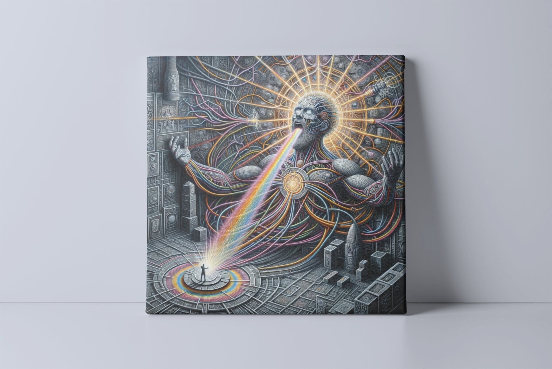 Transcendental Art Canvas Print, Third Eye Vision, Sacred Geometry ...