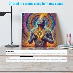 Heart Chakra Awakening Canvas Print, Reiki Art, Therapy Office Decor ...