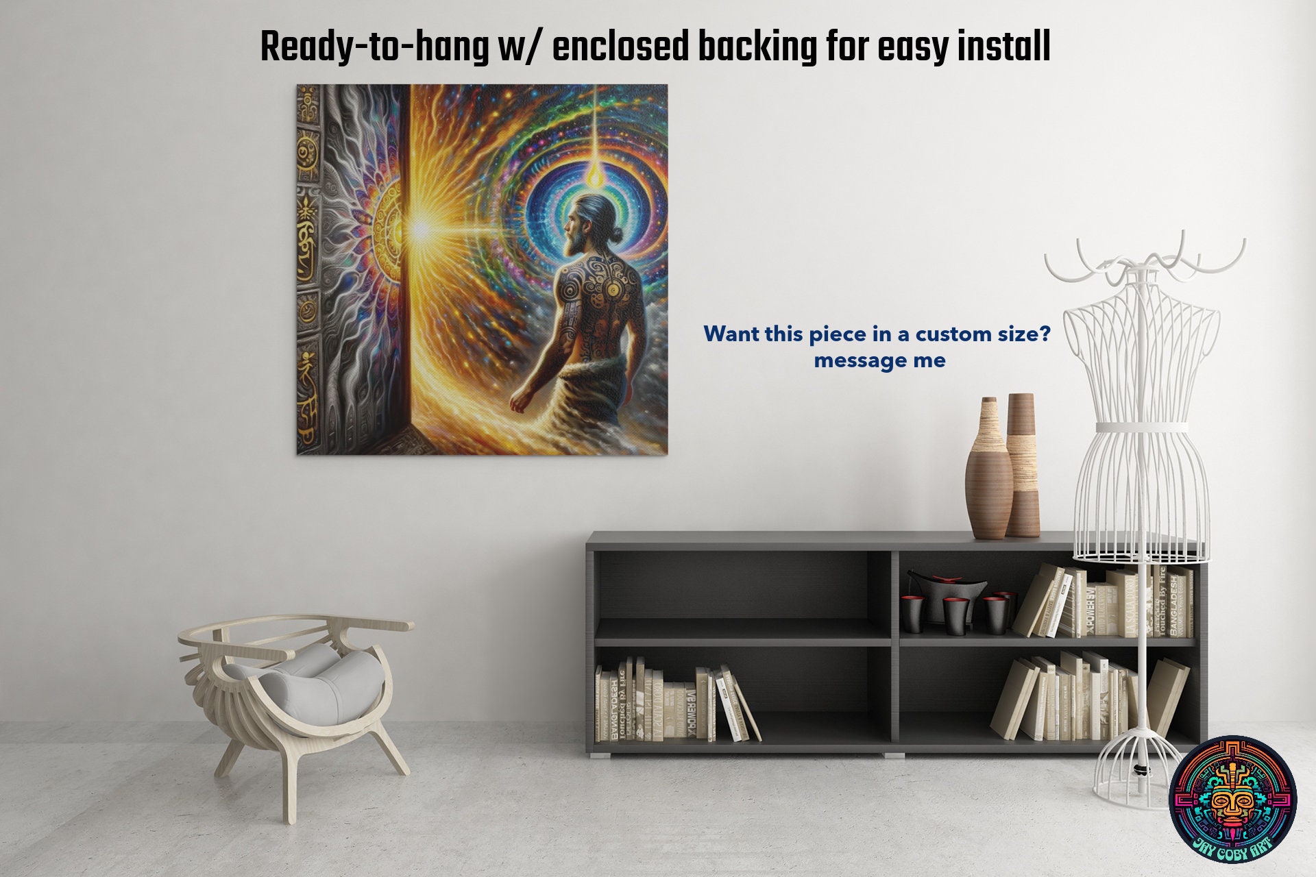 Cosmic Shaman, Transcend, Transcendence Art Canvas Print, Visionary Art ...