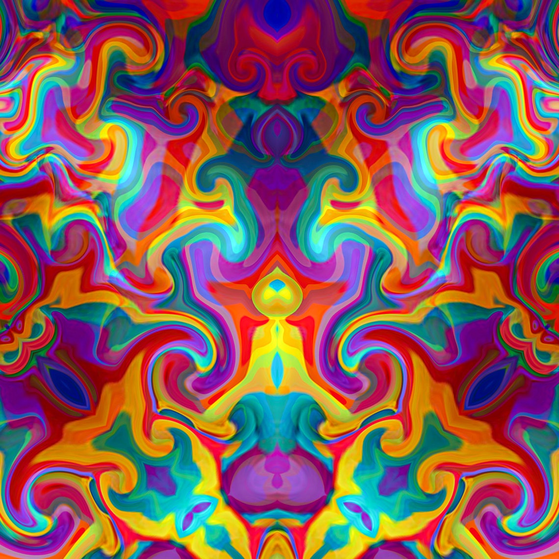 The Break-through Psychedelic Art Print Visionary Art Mandala Abstract ...