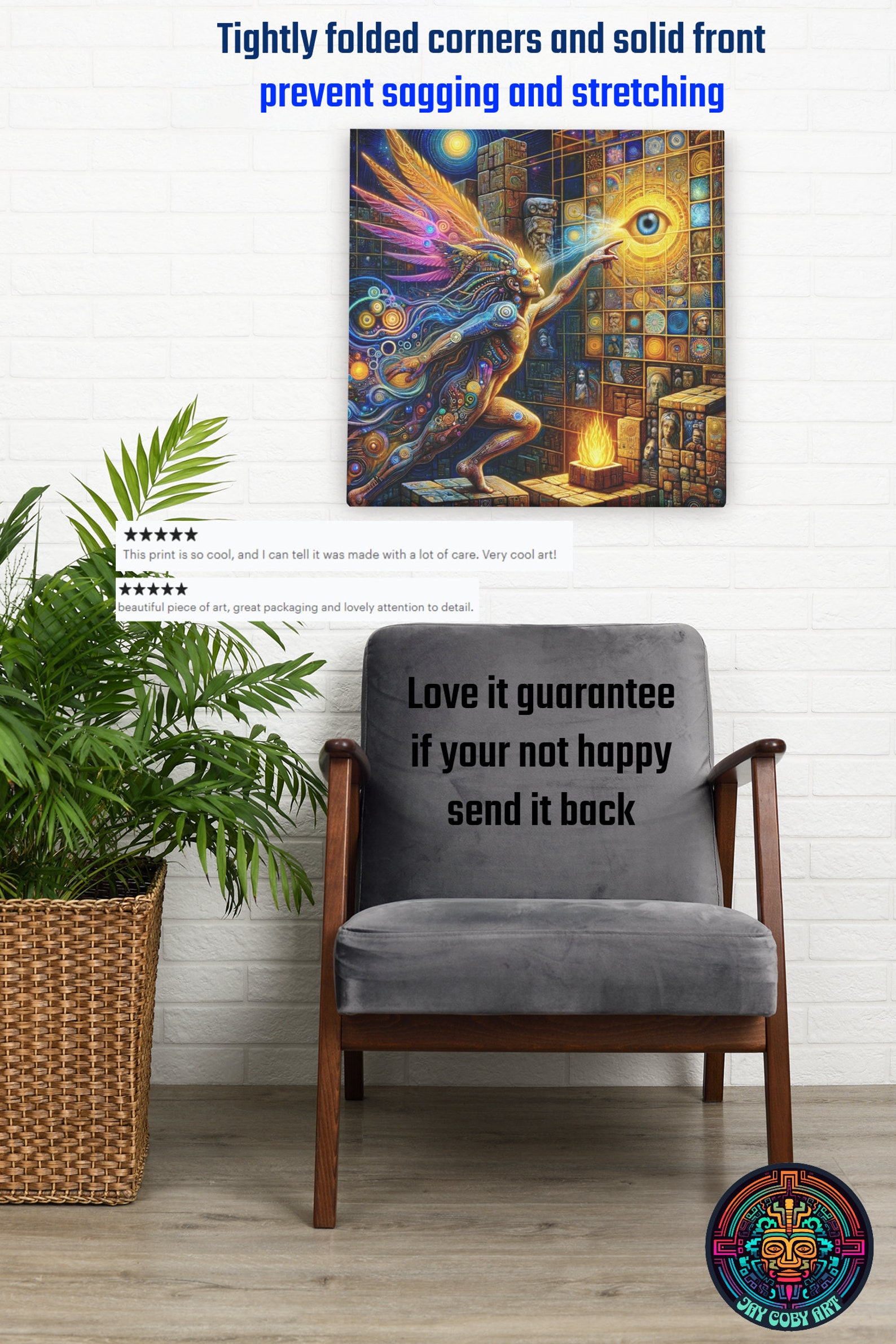 Mystic Vision Canvas Print, Visionary Art, Shamanic Wallart, Sacred ...