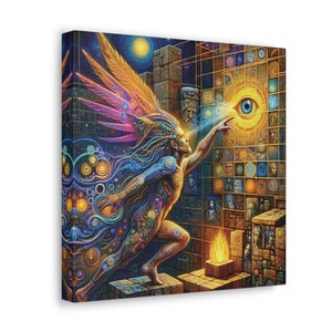 Mystic Vision Canvas Print, Visionary Art, Shamanic Wallart, Sacred ...