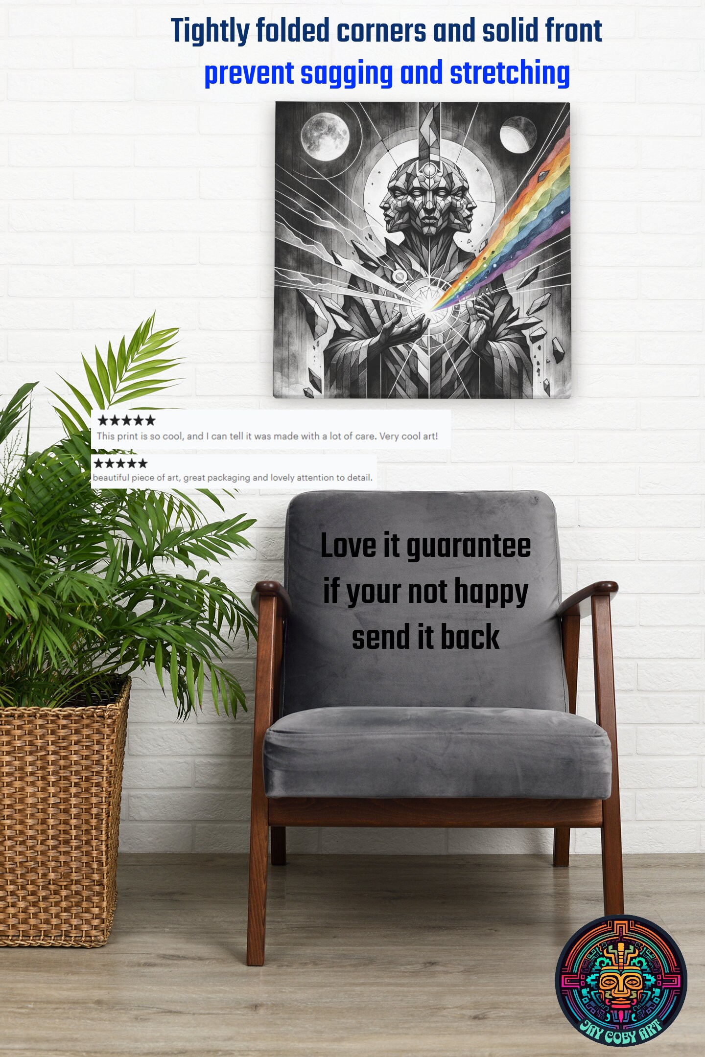 Spiritual Guardian Canvas Print, Visionary, Cosmic Consciousness ...