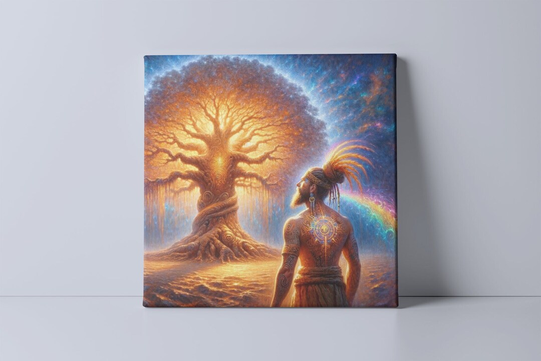 Tree of Life Wall Art Canvas Art Print, Visionary Art, Spiritual ...