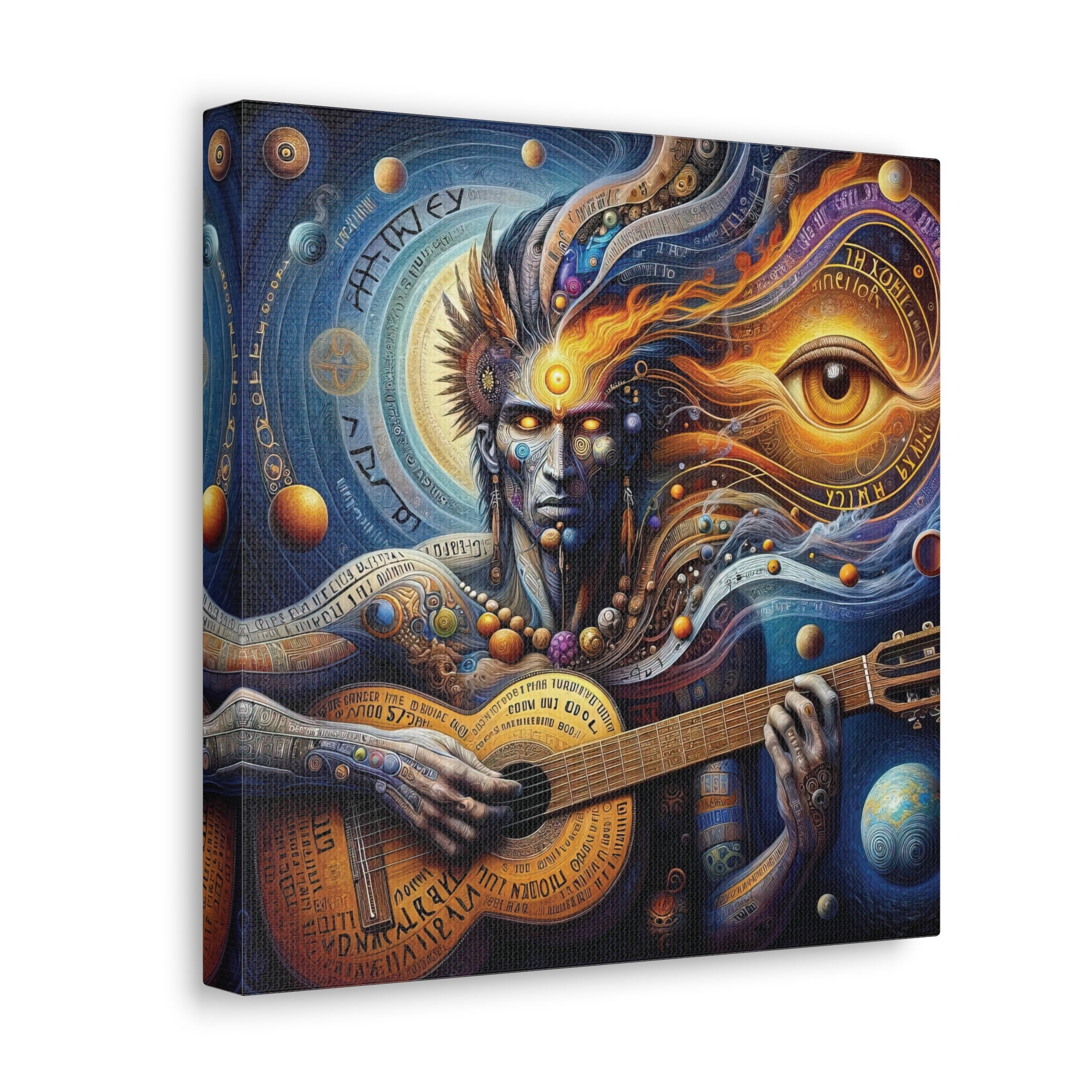Cosmic Bard Canvas Print, Visionary Art, Psychedelic Art, Music of the ...