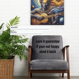 Cosmic Bard Canvas Print, Visionary Art, Psychedelic Art, Music of the ...