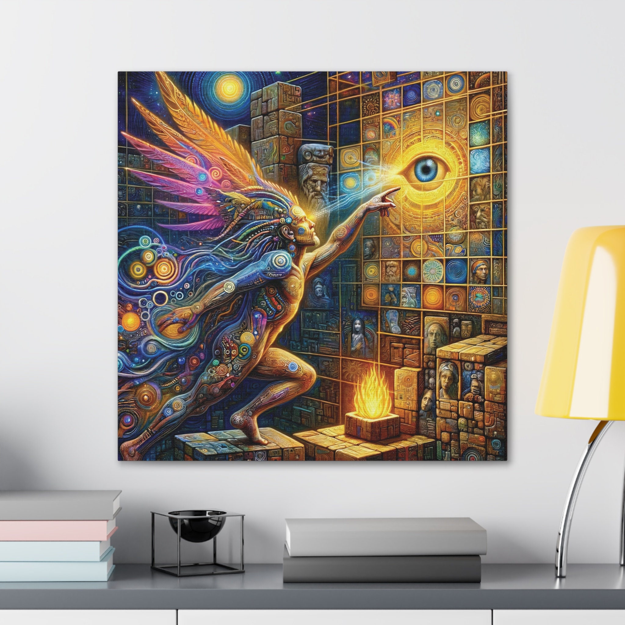 Mystic Vision Canvas Print, Visionary Art, Shamanic Wallart, Sacred ...