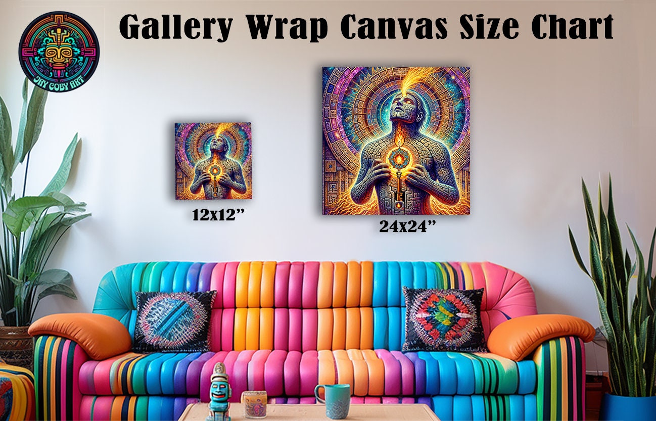 Heart Chakra Awakening Canvas Print, Reiki Art, Therapy Office Decor ...