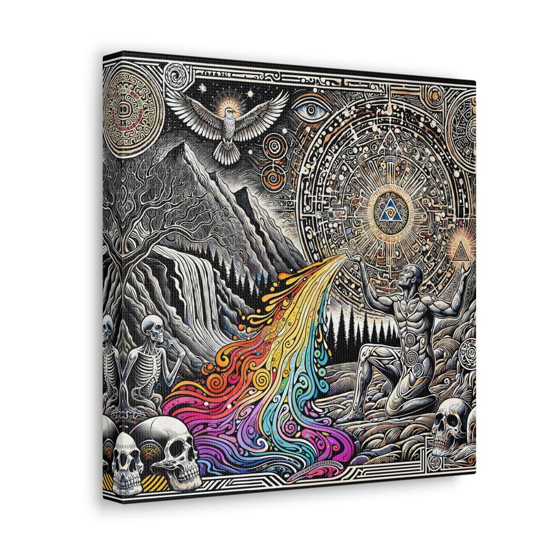 Rainbow Bridge Psychedelic Visionary Canvas Print, Shaman Vision Quest ...