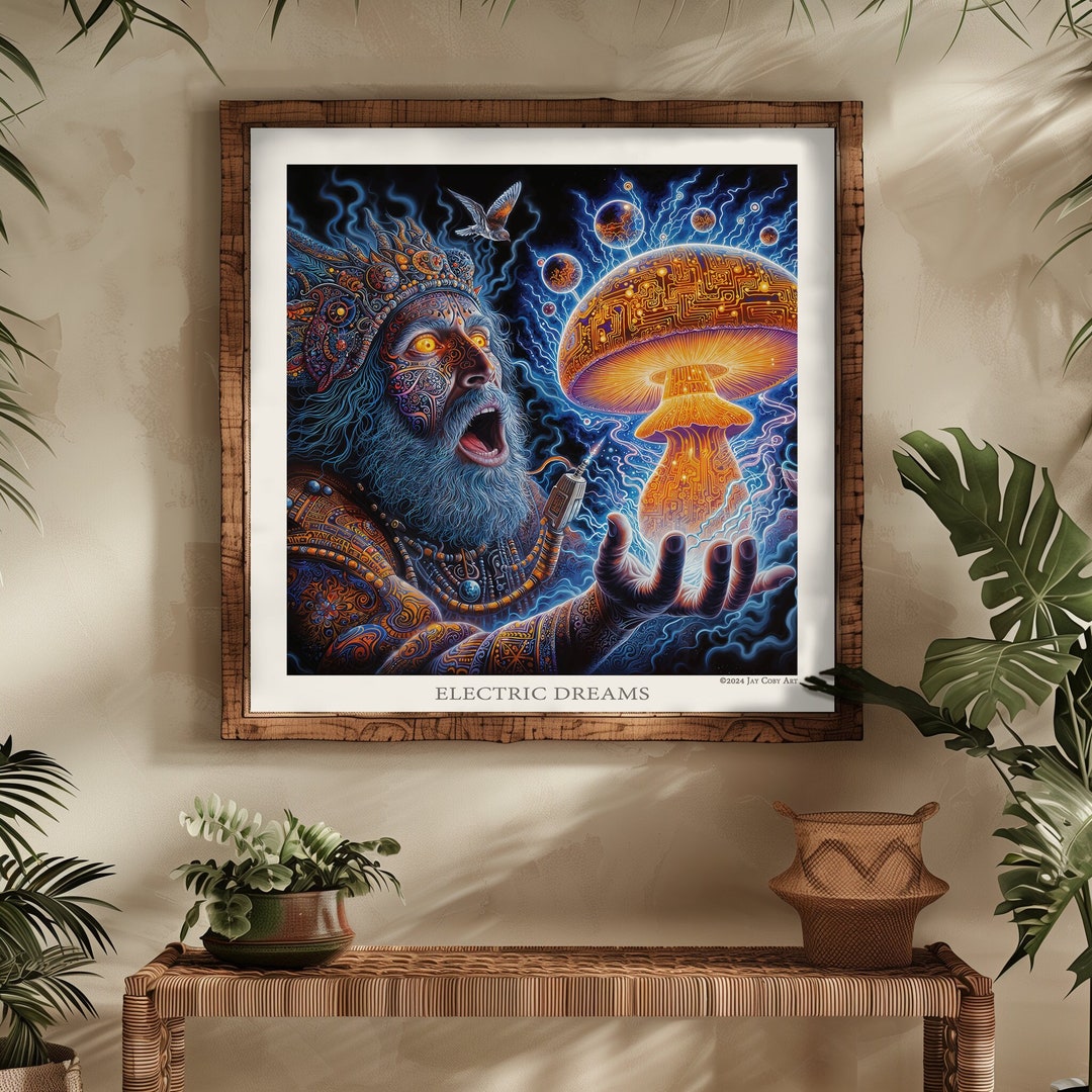 Microdose Magic Mushroom ART PRINT - Psychedelic, Visionary Art ...