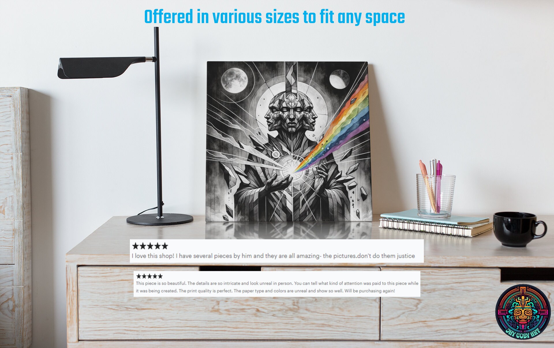 Spiritual Guardian Canvas Print, Visionary, Cosmic Consciousness ...