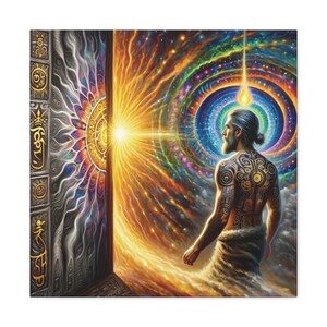 Cosmic Shaman, Transcend, Transcendence Art Canvas Print, Visionary Art ...