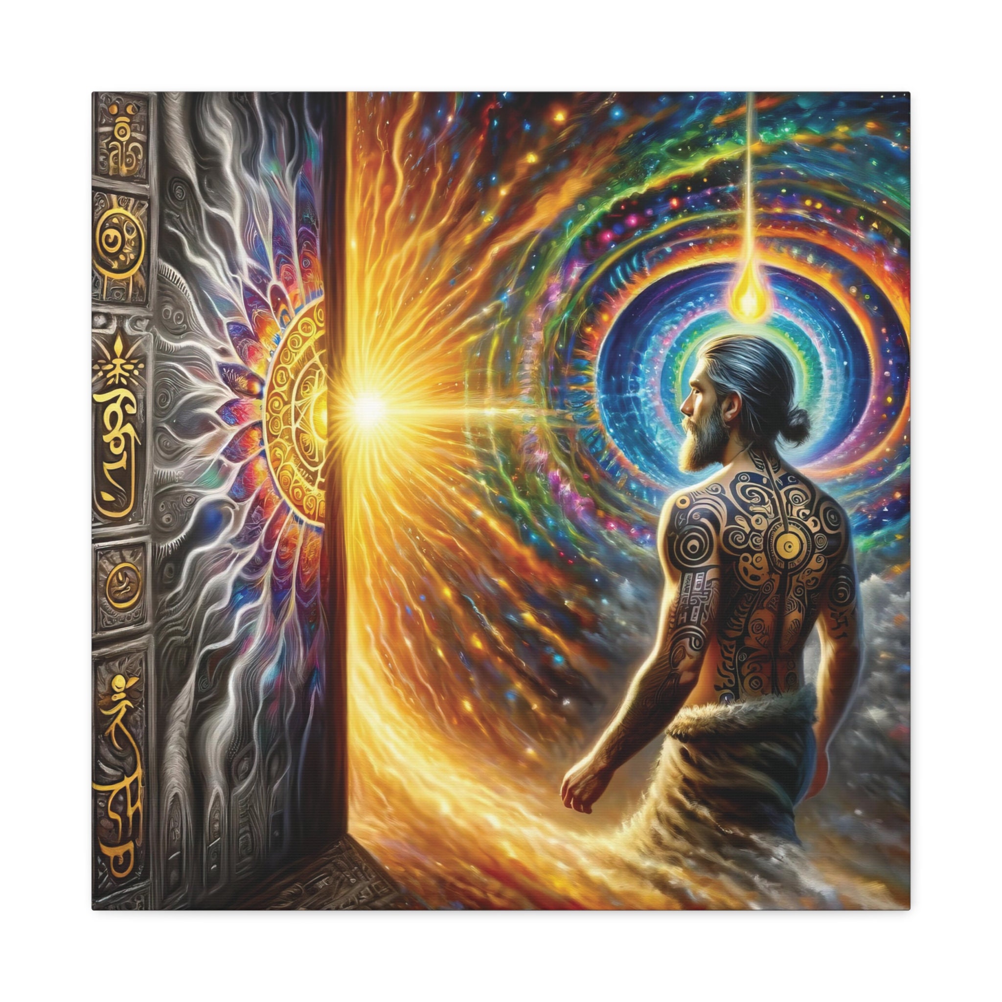 Cosmic Shaman, Transcend, Transcendence Art Canvas Print, Visionary Art ...