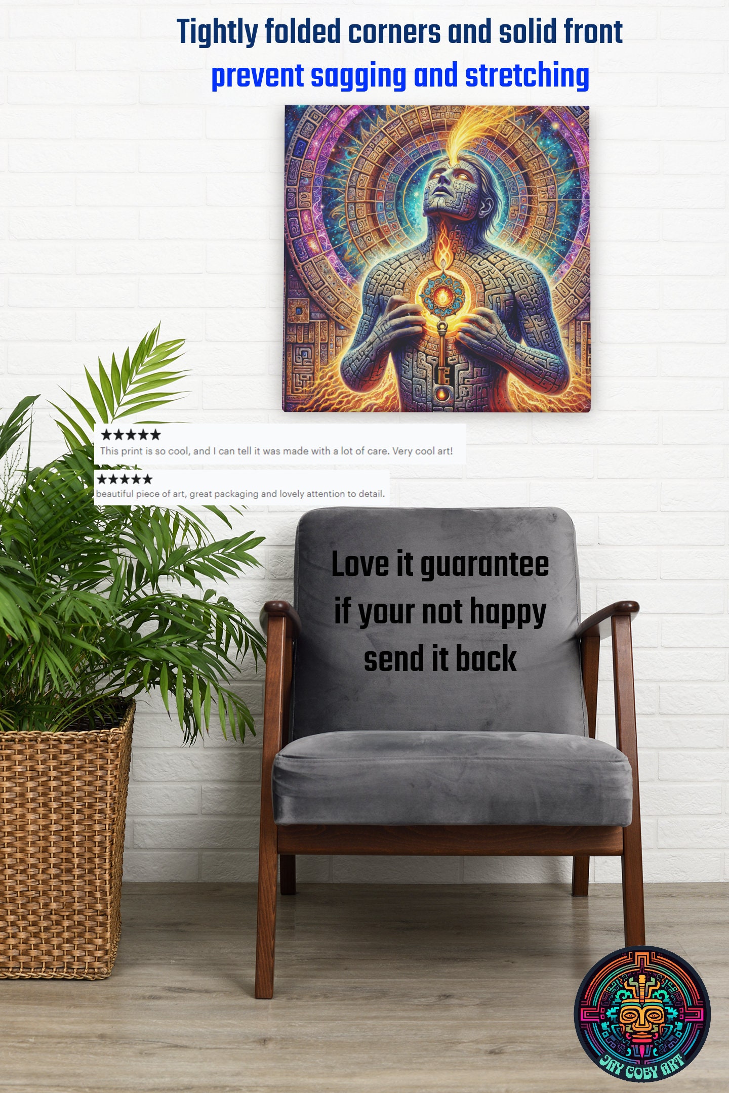 Heart Chakra Awakening Canvas Print, Reiki Art, Therapy Office Decor ...